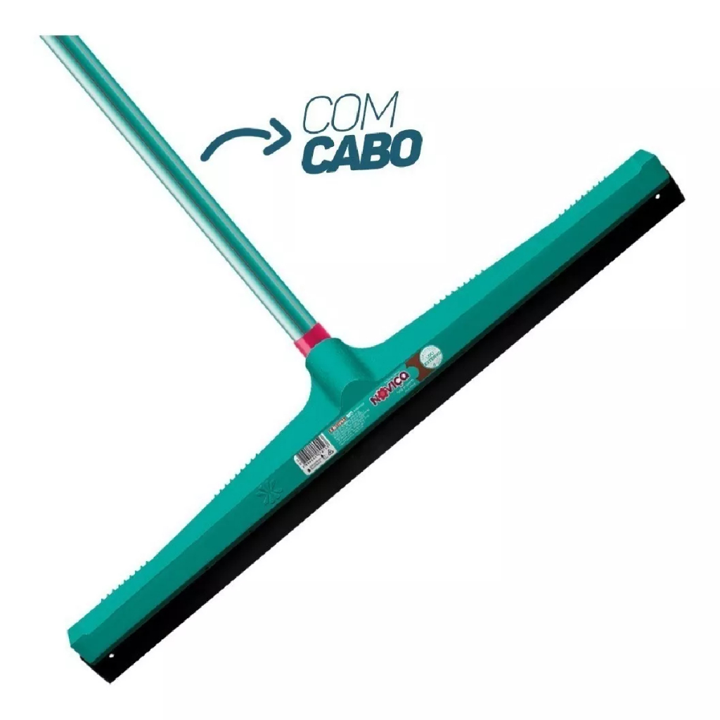 Rodo Com Cabo 50cm Vai E Vem Borracha Noviça | Shopee Brasil