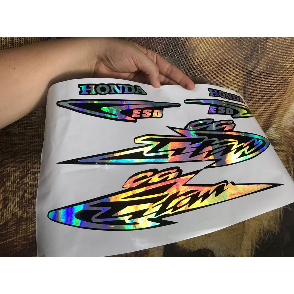 kit adesivos Titan 125 holografico CAMALEÃO | Shopee Brasil