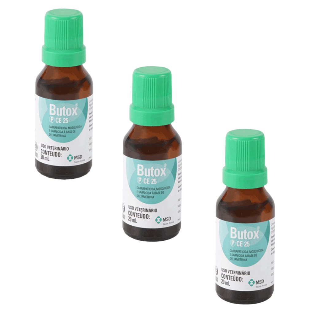 Butox 20ml 3 unidades veneno carrapaticida, mosquicida e sarnicida faz ...
