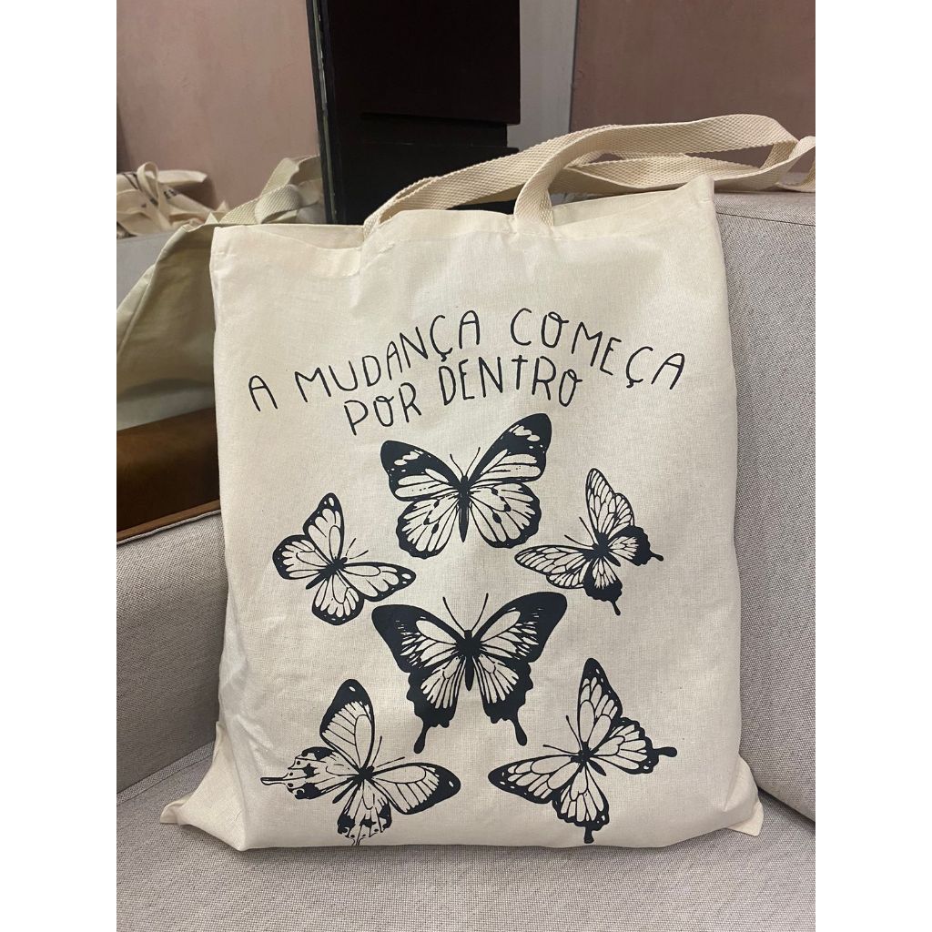 Ecobag borboleta, bolsa butterfly | Shopee Brasil