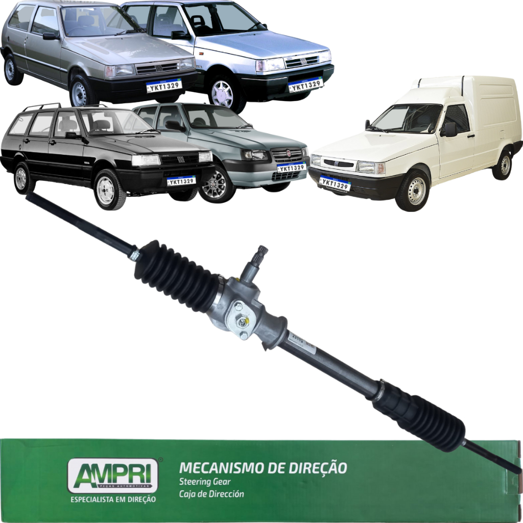Caixa De Direção Mecânica Ampri Uno Fiorino Elba Premio | Shopee Brasil