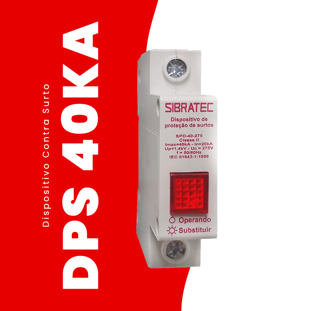 DPS MODELO SPD-40-275 1 POLO 20/40KA 275V CLASSE 2 | Shopee Brasil