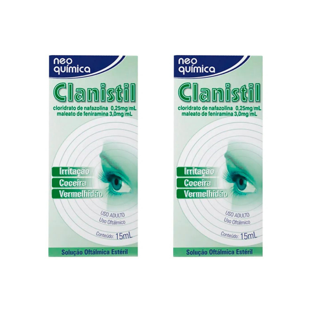 Kit 2x Colirio Clanistil 15mL Neo Química | Shopee Brasil