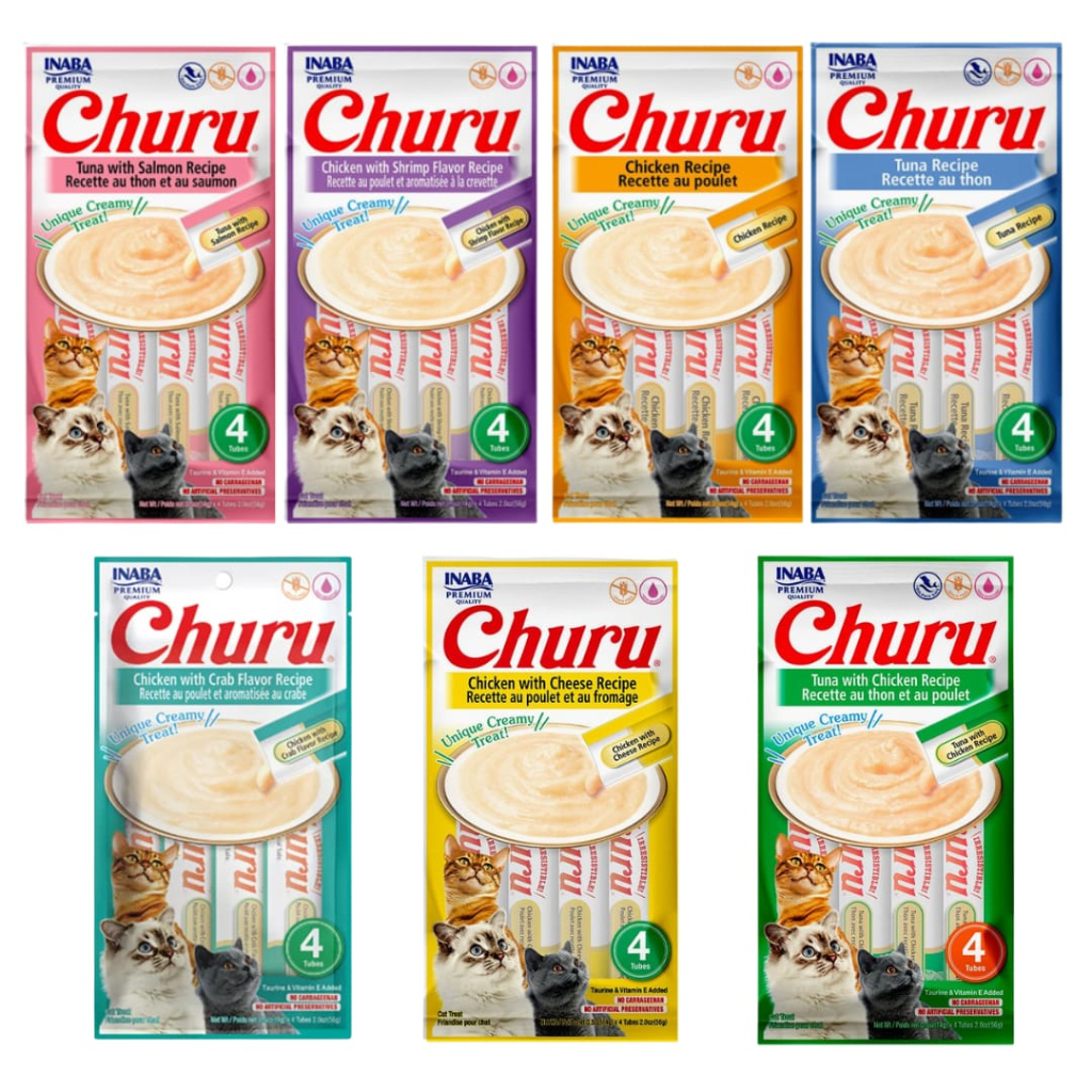 CHURU Gatos 4x14g Petisco em Pasta 1 Pacote | Shopee Brasil