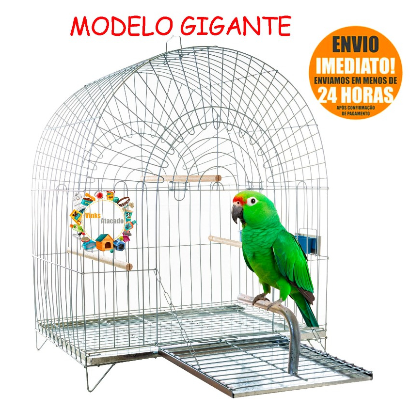 Gaiola Gigante Grande Para Papagaio Maritaca Loro Ring Neck Aves ...