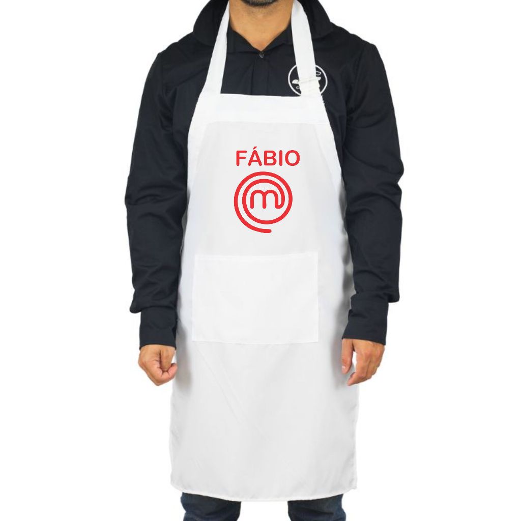 Avental Masterchef com Nome Personalizado Bordado Preto e ajuste ...