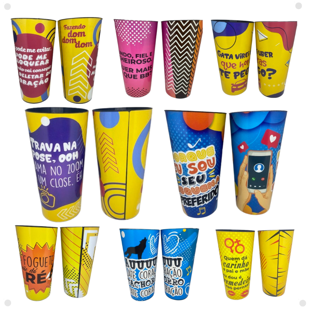 Copo Label 550ml Personalizados Com Frases Para o Carnaval | Shopee Brasil