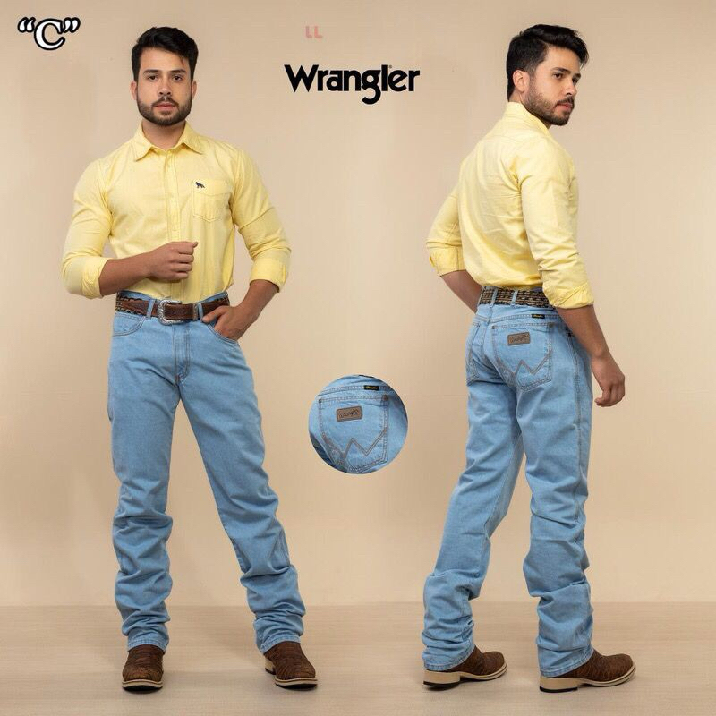 CALÇA CAUNTRY MASCULINA WANGLER TECIDO GROSSO 100% ALGODÃO - Escorrega ...