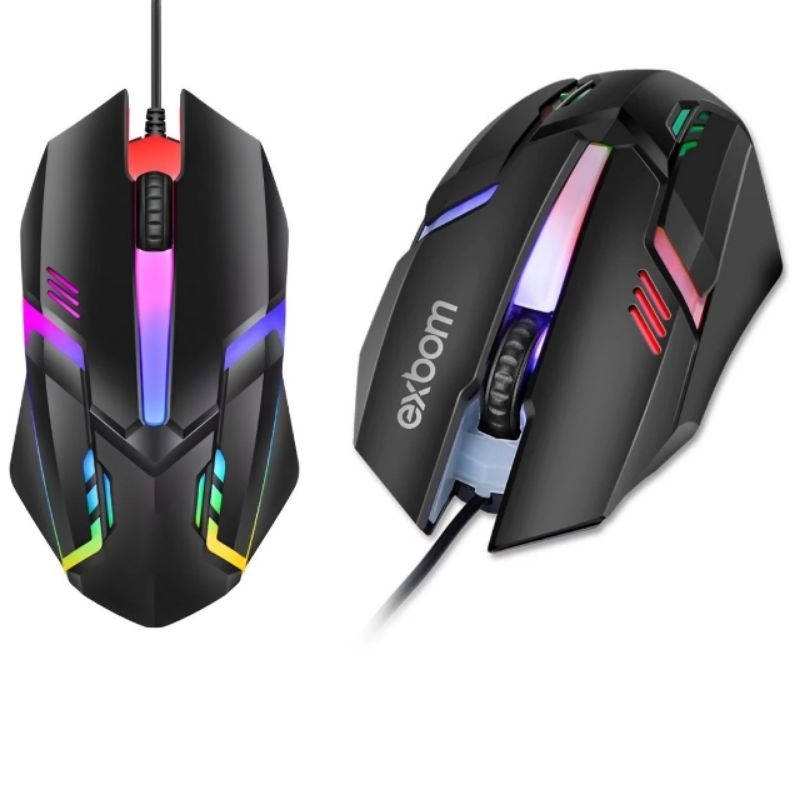 Mouse Gamer 7 Cores RGB MS-62 Com Fio USB Mause | Shopee Brasil