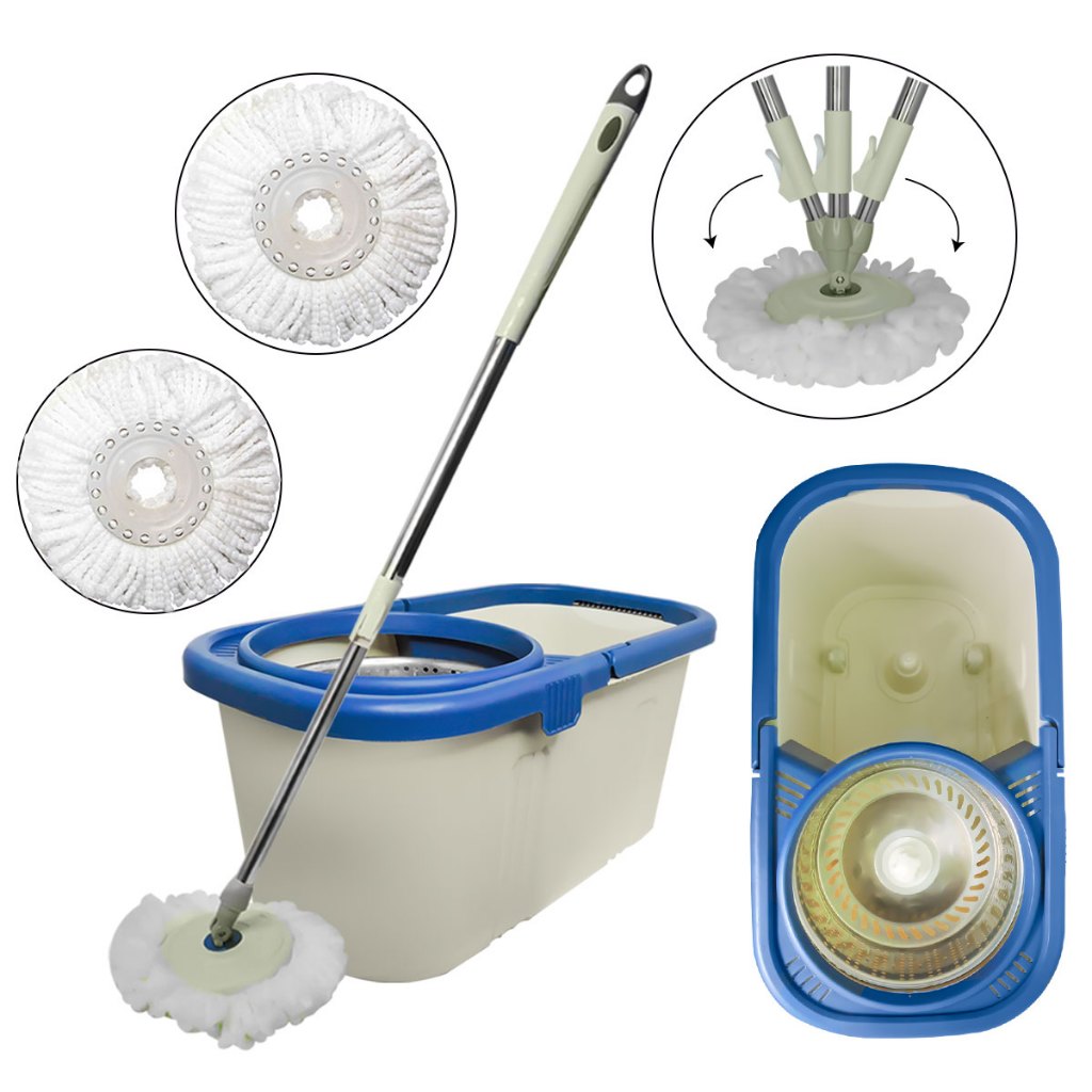Mop Giratorio Flash Clean Cesto De Inox Com Balde Centrifugador Com ...