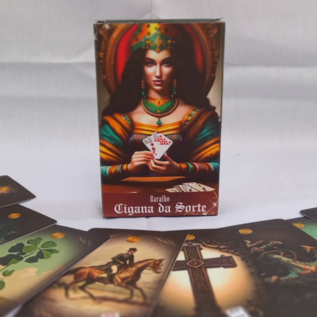 Tarot Baralho Cigana Da Sorte Cinza 36 Cartas Magia Do Oráculo Taro Da Cigano Manual