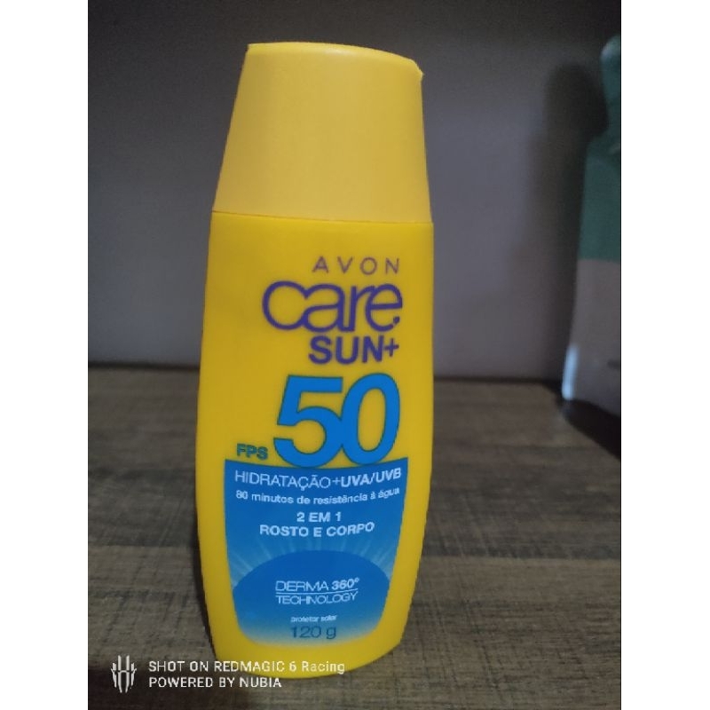 Protetor Solar FPS 50 rosto e corpo 2 em 1 120g Avon Care | Shopee Brasil