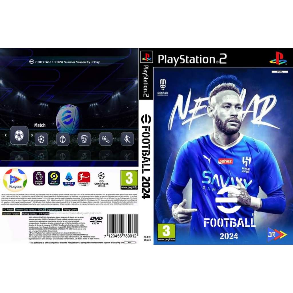 Ps2 e-football 2024 Jr Play Europeu Janeiro | Shopee Brasil