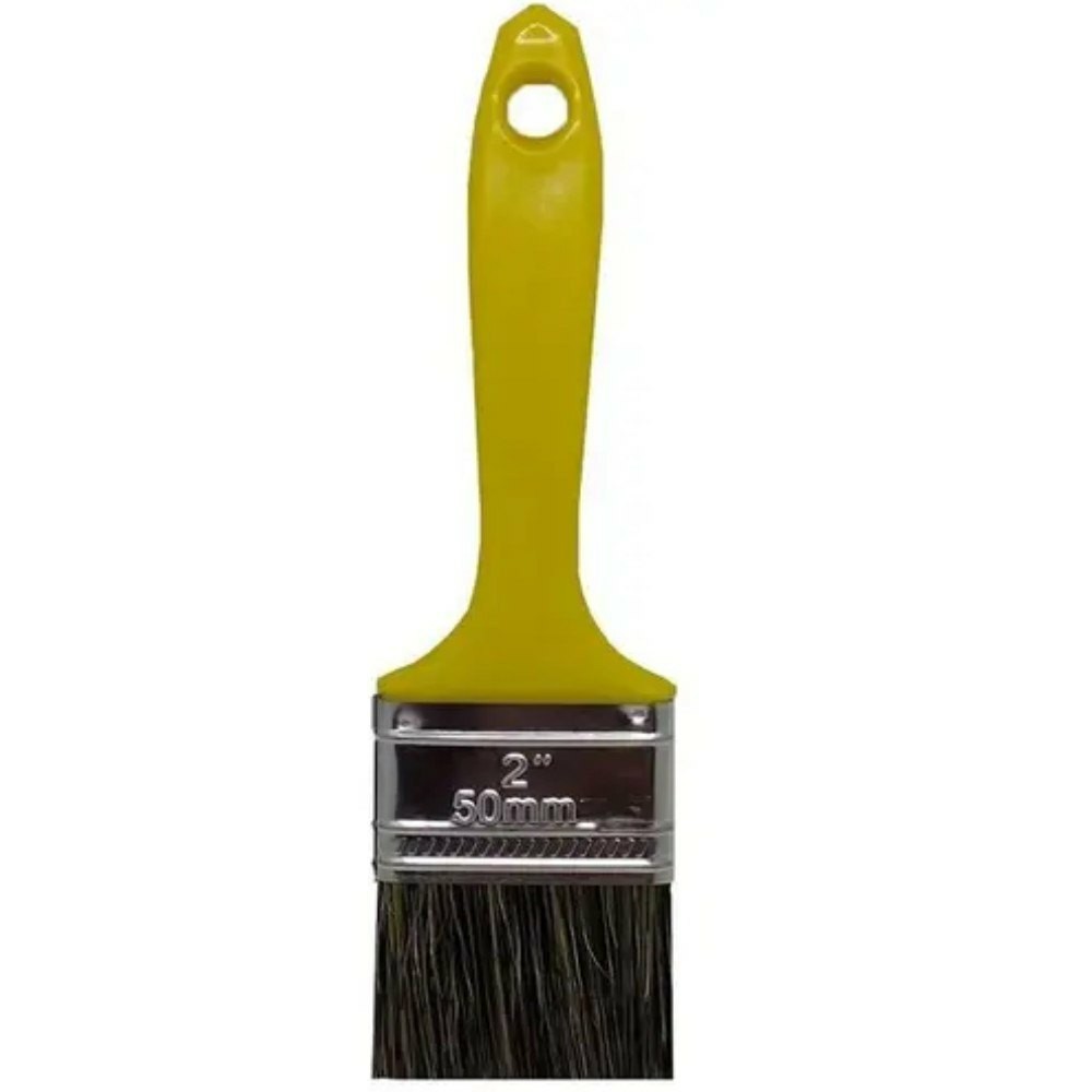 Pincel Trincha 2 Polegada Cerda Gris Cabo Amarelo Compel | Shopee Brasil