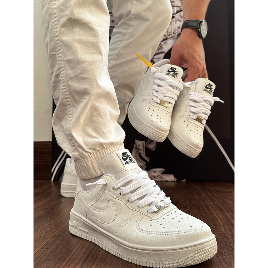 Tenis Air Force 1 07 Branco Clássico Moda Original Couro Envio Imediato ...