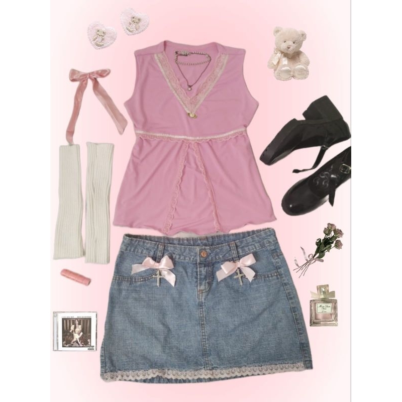 blusa y2k/coquette/kawaii | Shopee Brasil