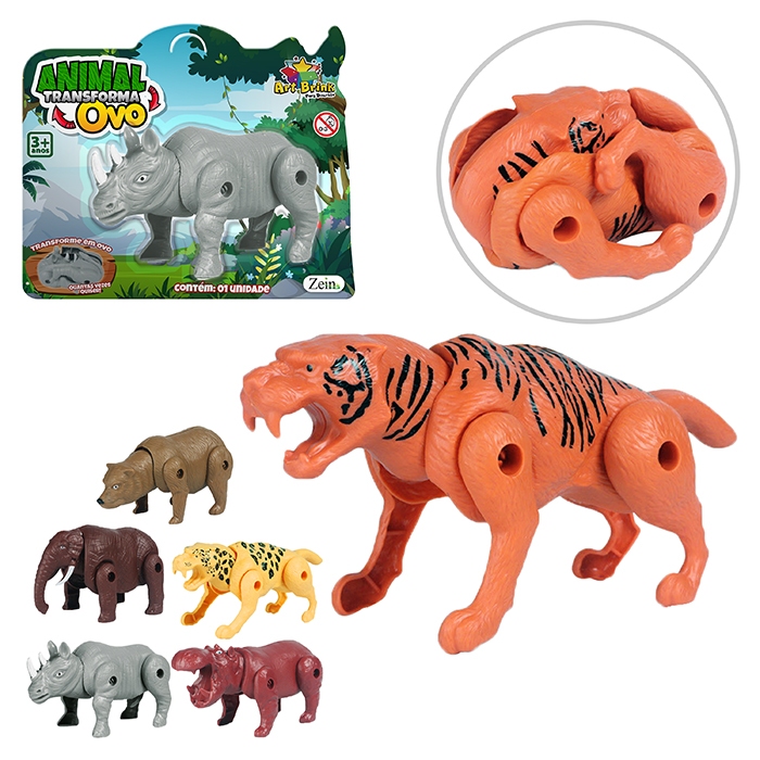 6 BONECO TRANSFORMERS COLEÇÃO COMPLETA ANIMAL BRINQUEDO BICHO ...