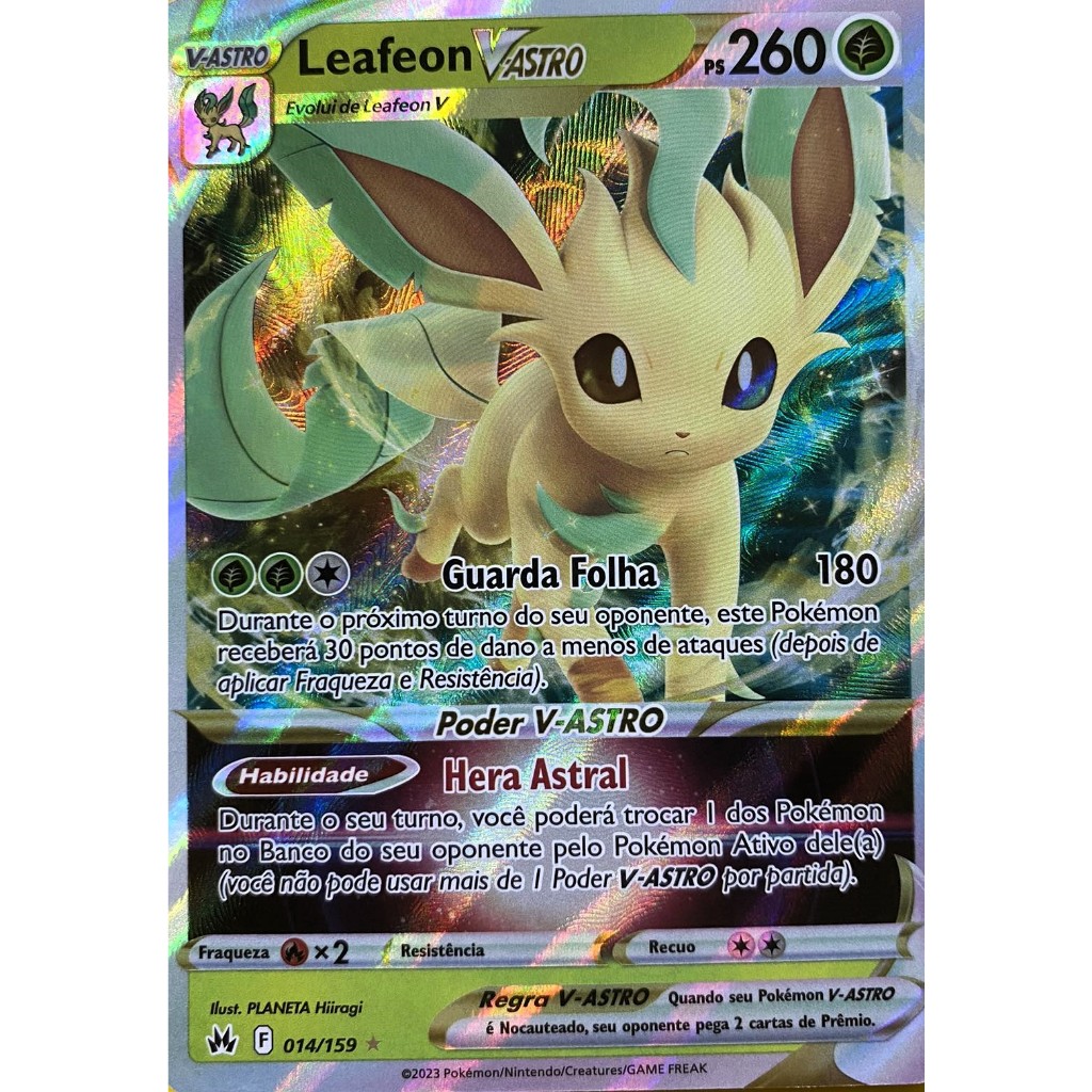 Carta Leafeon Vastro Coleção Realeza Absoluta Pokemon TCG | Shopee Brasil