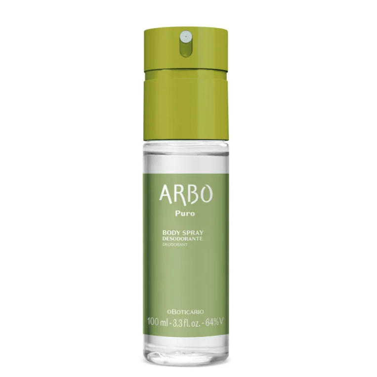Body Spray Splash Desodorante Arbo Puro O Boticário 100ml | Shopee Brasil