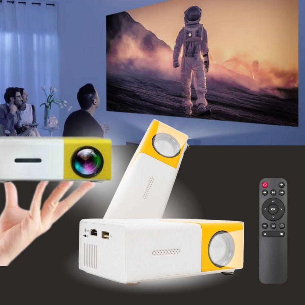 Mini Projetor de Imagem Portátil 4k Bluetooth Led - 1080p l Hdmi Tv PC ...