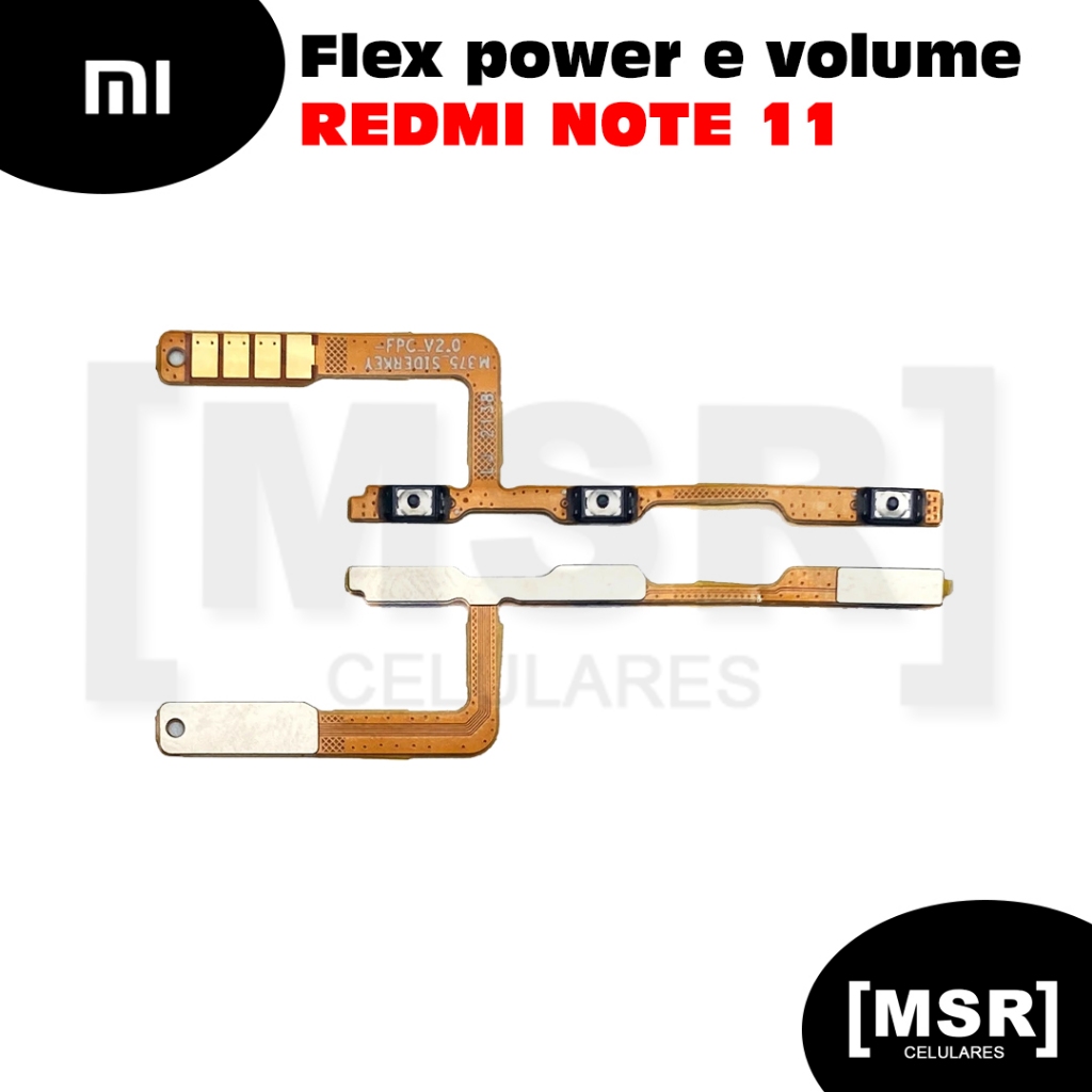 Flex power e volume celular XIAOMI modelo REDMI NOTE 11 | Shopee Brasil