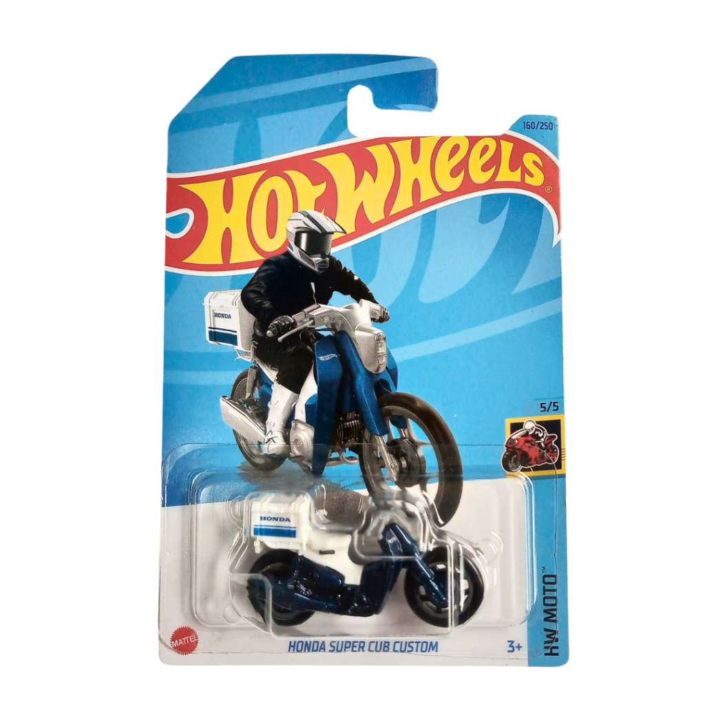 Hotwheels Moto Honda Super Cub Custom Azul | Shopee Brasil