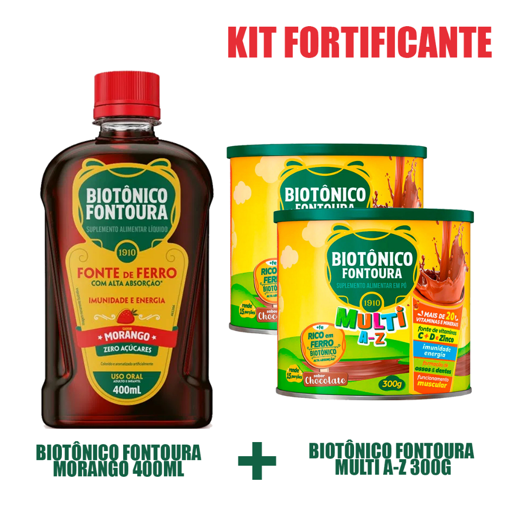 KIT BIOTONICO FONTOURA 400ML+BIOTONICO MULTI 300G | Shopee Brasil