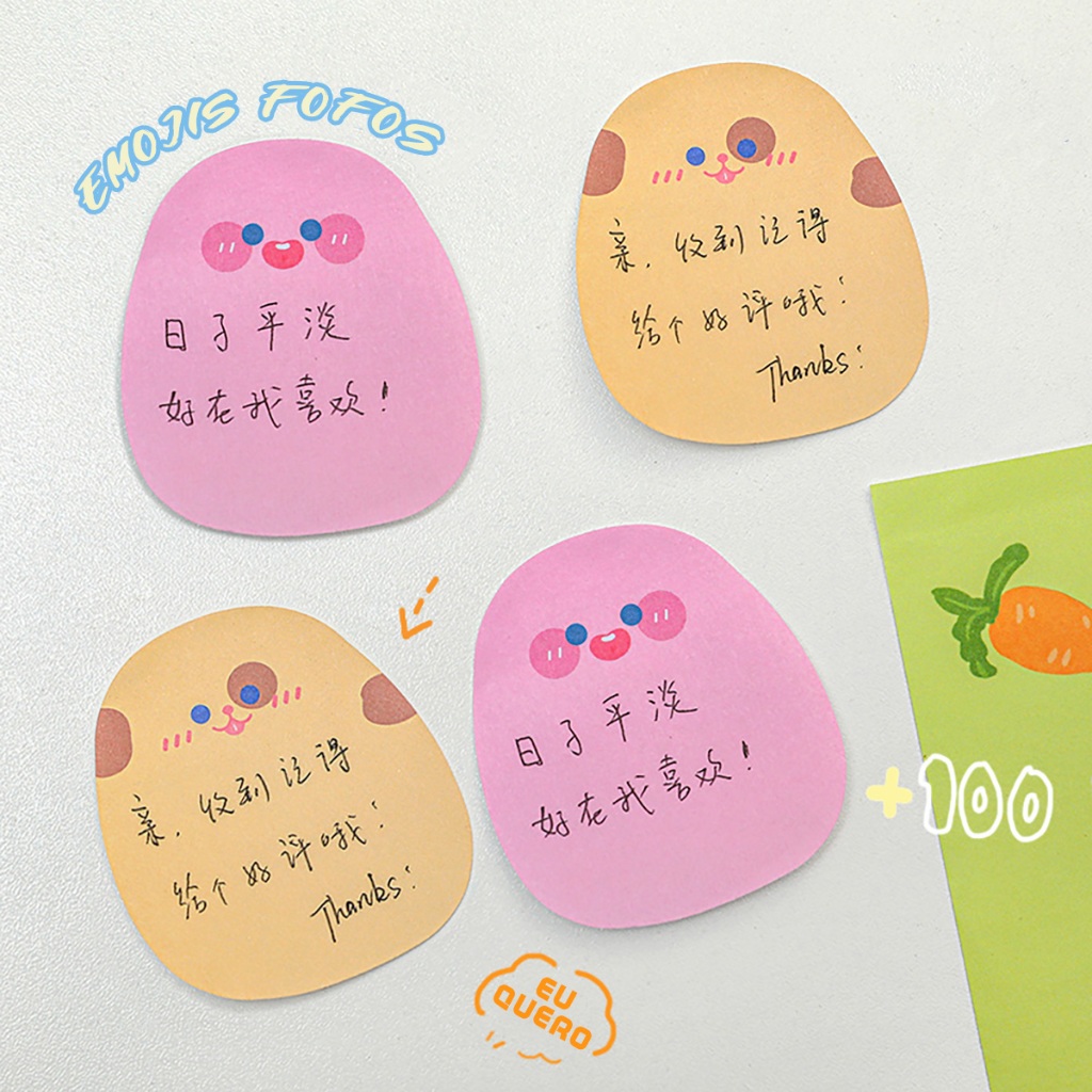 Bloco de Notas Adesivo Post It Emoji 60 Folhas | Shopee Brasil