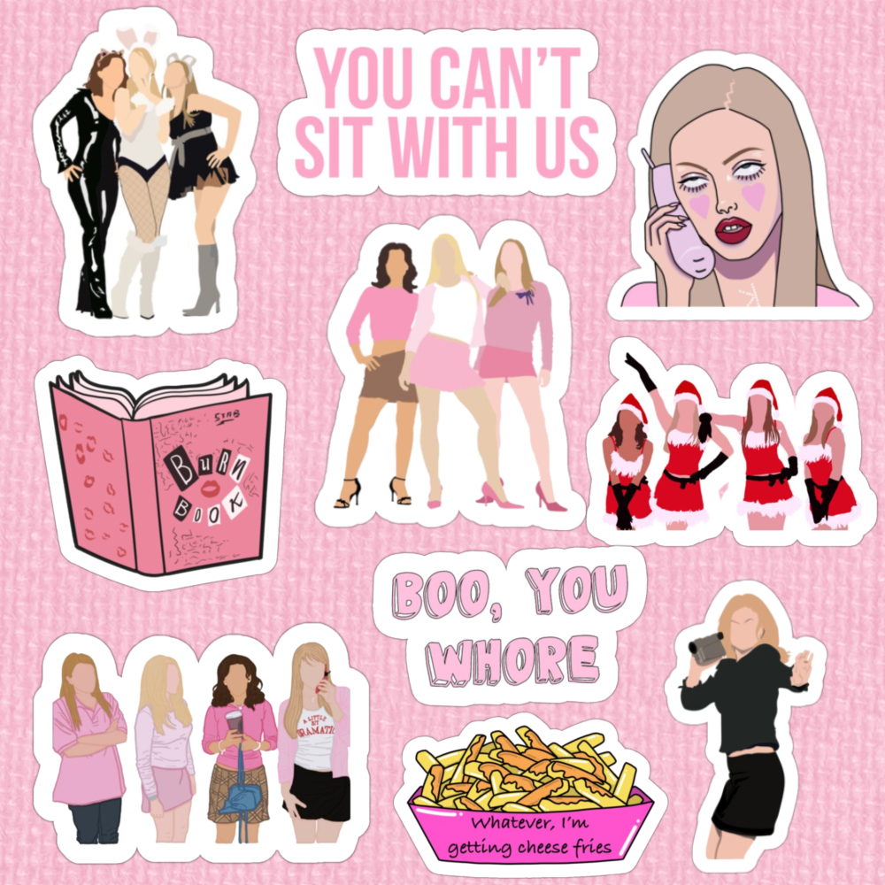 kit stickers adesivos mean girls meninas malvadas regina george ...