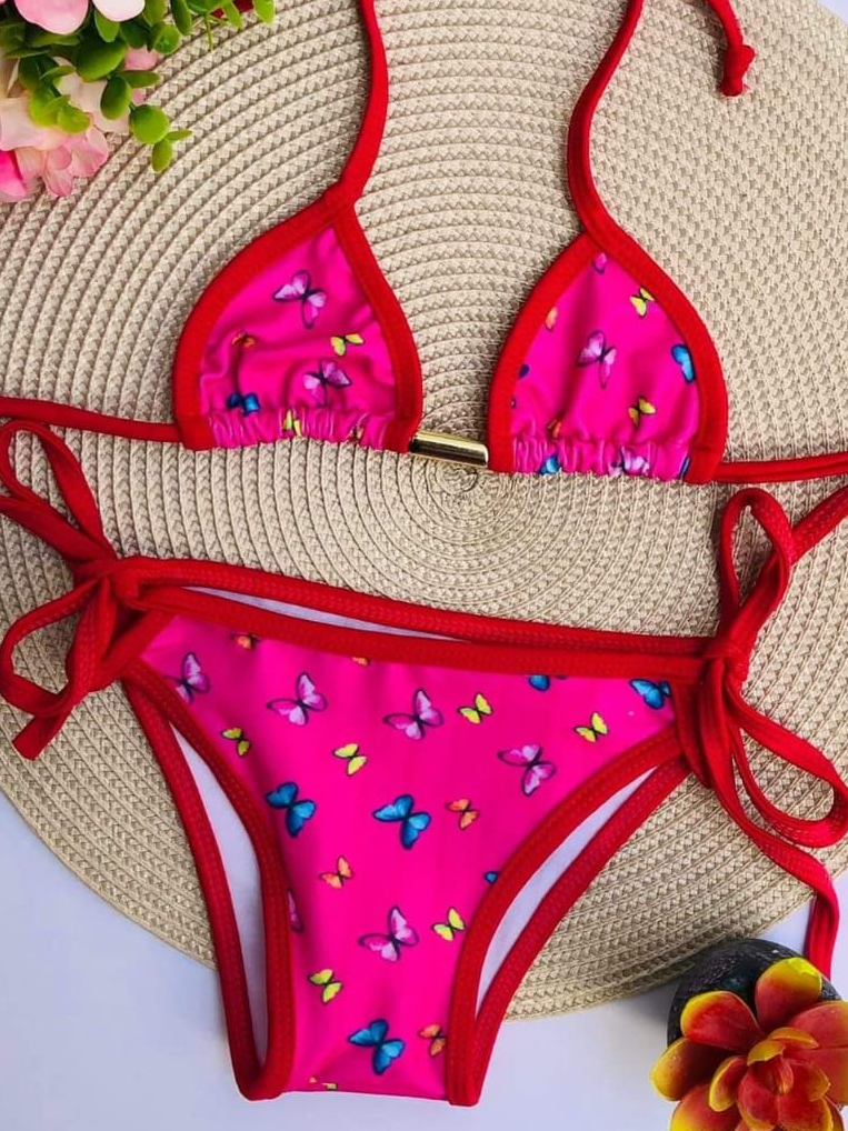 Biquini Moda Praia Infantil Estampado | Shopee Brasil