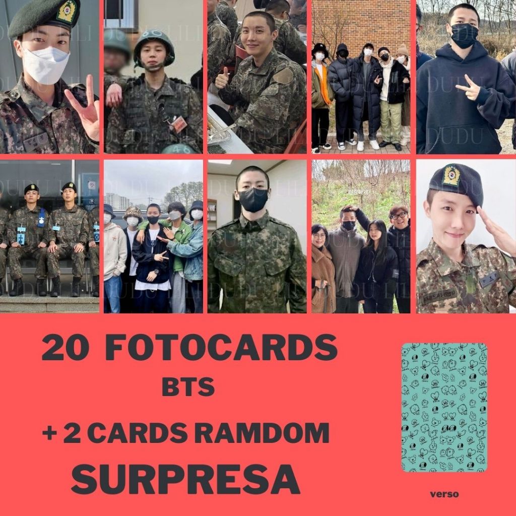 BTS PHOTOCARDS MILITARES + 2 CARDS SURPRESA - BTS - FOTOCARDS - BANGTAN ...