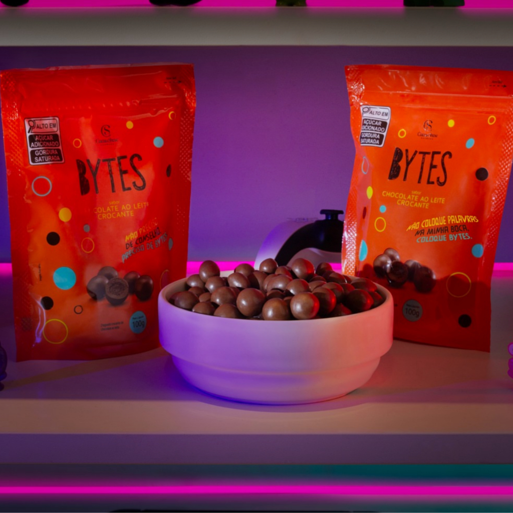 Cacau Show Drageado Bytes Chocolate Ao Leite Crocante 100g | Shopee Brasil
