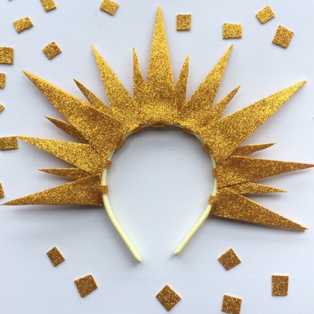 Arco Tiara Sol Dourado Deusa do Sol Carnaval Fantasia Bloquinho EVA | Shopee Brasil