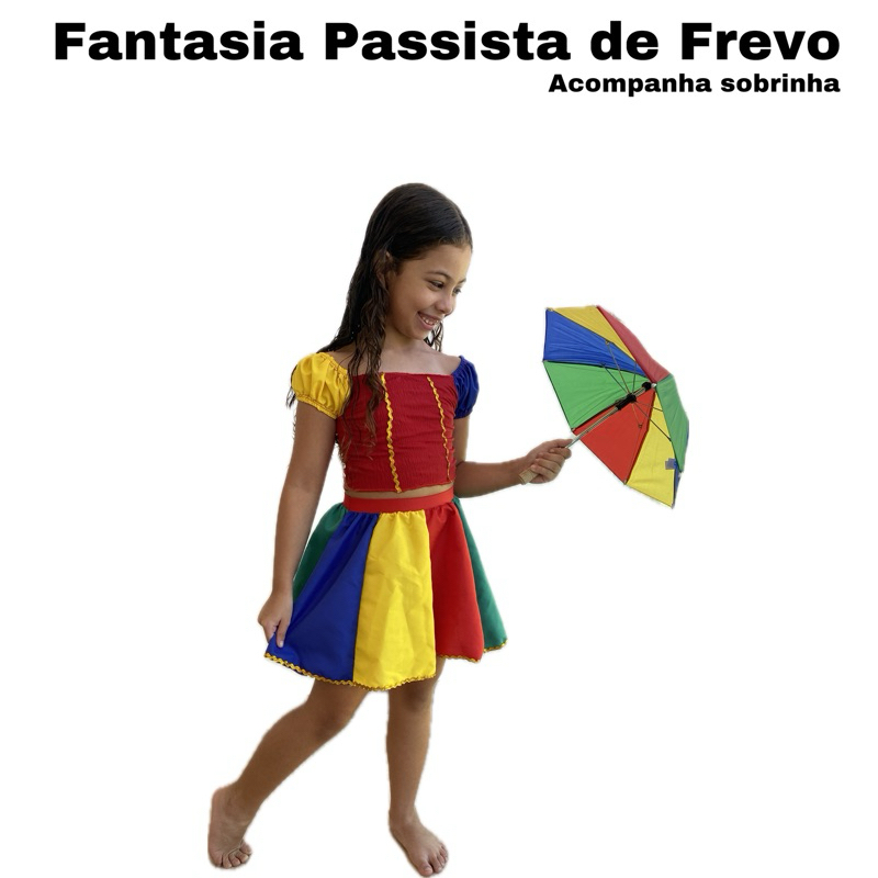 Fantasia infantil de frevo para carnaval | Shopee Brasil