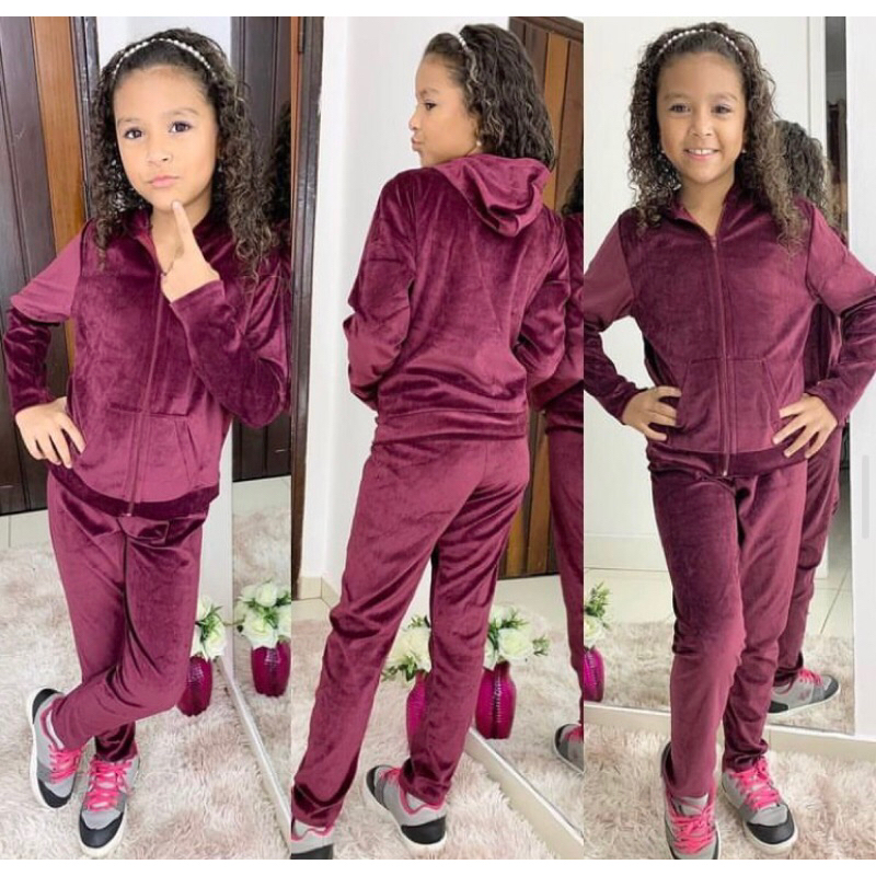 conjunto de Plush moda infantil inverno | Shopee Brasil