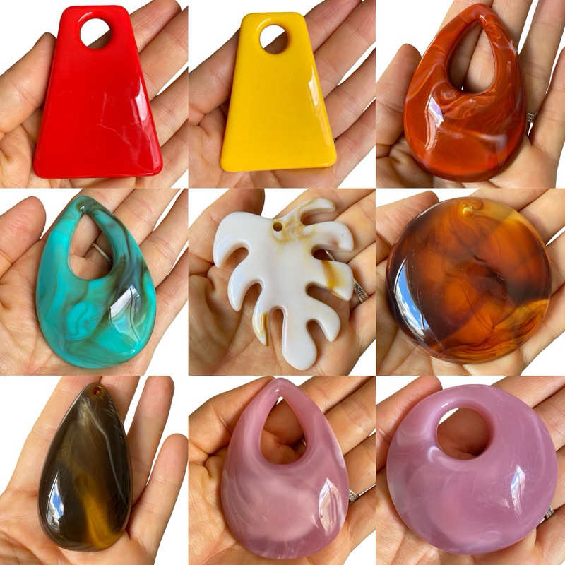 Pingentes grande em resina para montagem de colares | Shopee Brasil