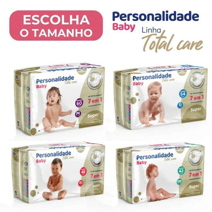 Fralda Descartável Infantil Personalidade Baby Total Care | Shopee Brasil