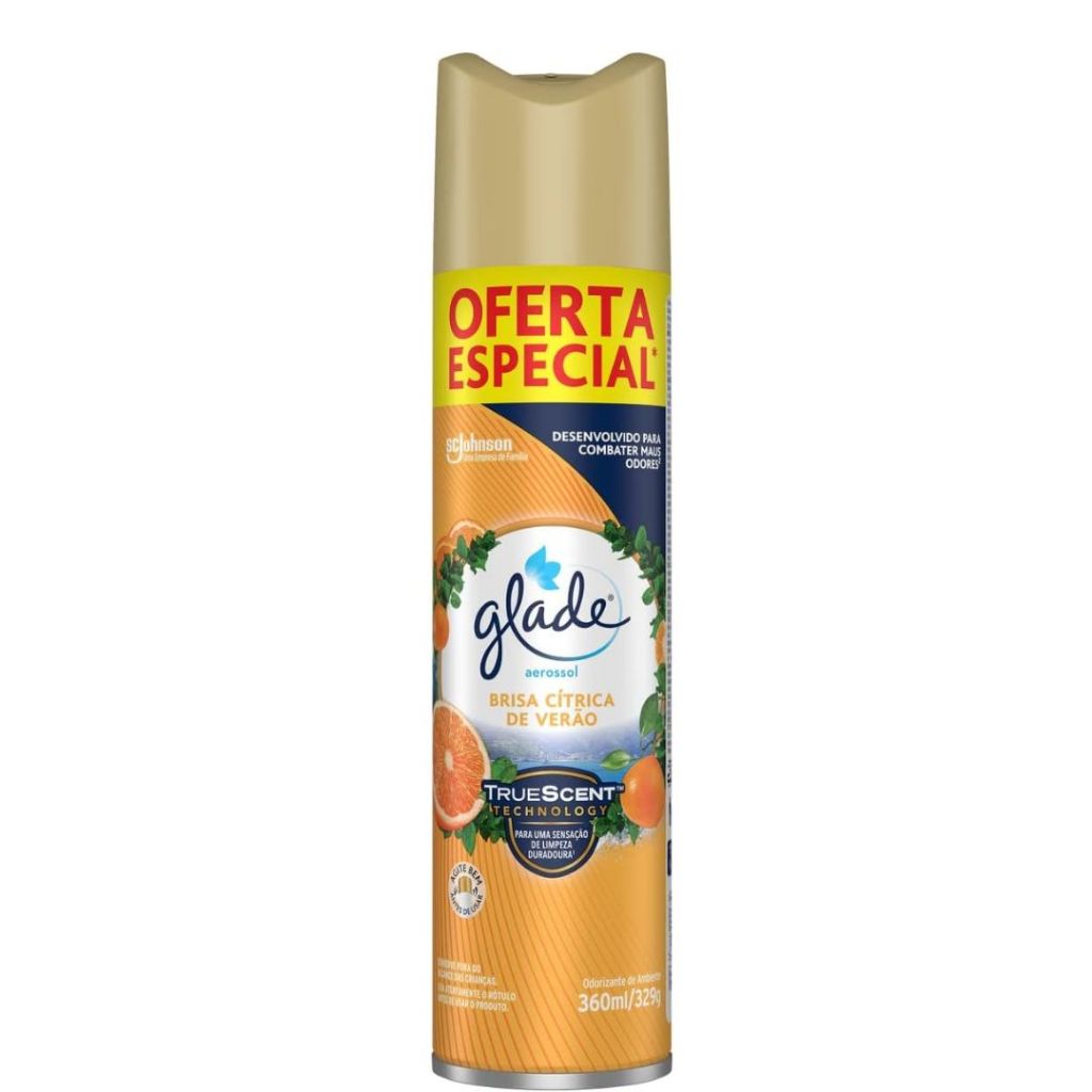 Odorizante De Ambiente Glade Brisa Cítrica De Verão Fraco - 360ML ...
