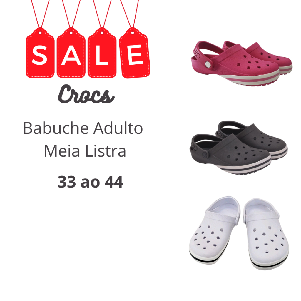 Babuche CROCS Meia Listra Adulto Unissex | Shopee Brasil