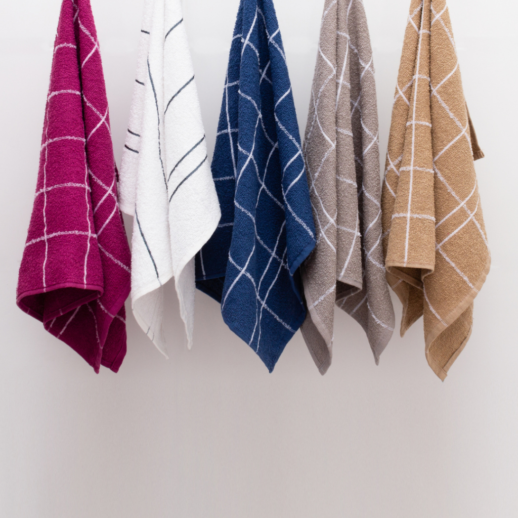 Kit 5 Panos de Prato Para Cozinha Atoalhado Listrado em Algodão ...