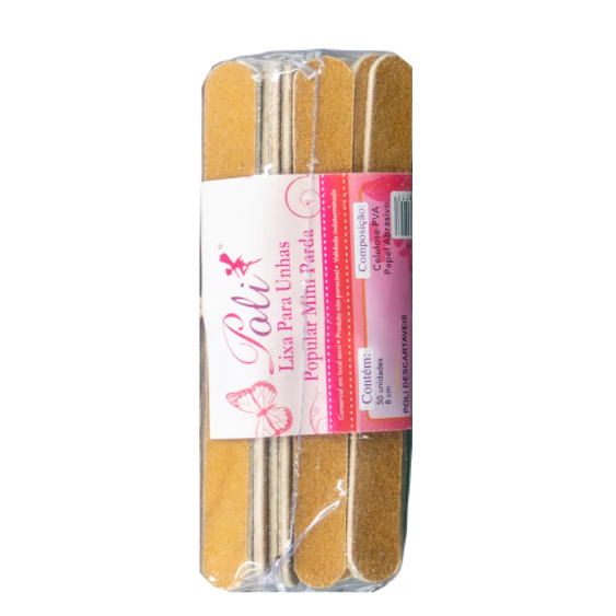 LIXA P/UNHA (MINI PARDA 8CM) EMB C/50 UN POLI | Shopee Brasil