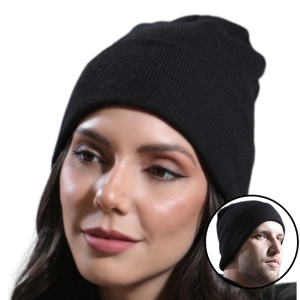 Touca De Frio Preta Lisa Gorro Básica Adulto Modelo Clássico | Shopee Brasil