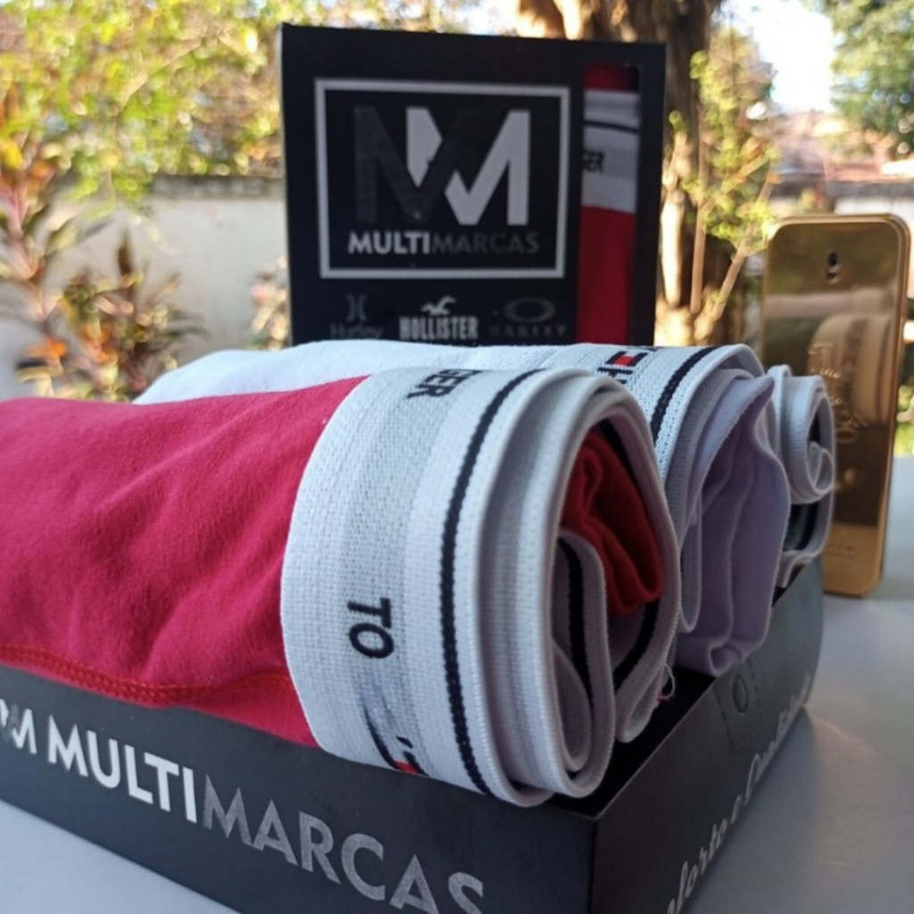 KIT 6 CUECAS BOX IMPORTADA 100% ALGODÃO MASCULINA LISA BOXER - Faz a Boa!