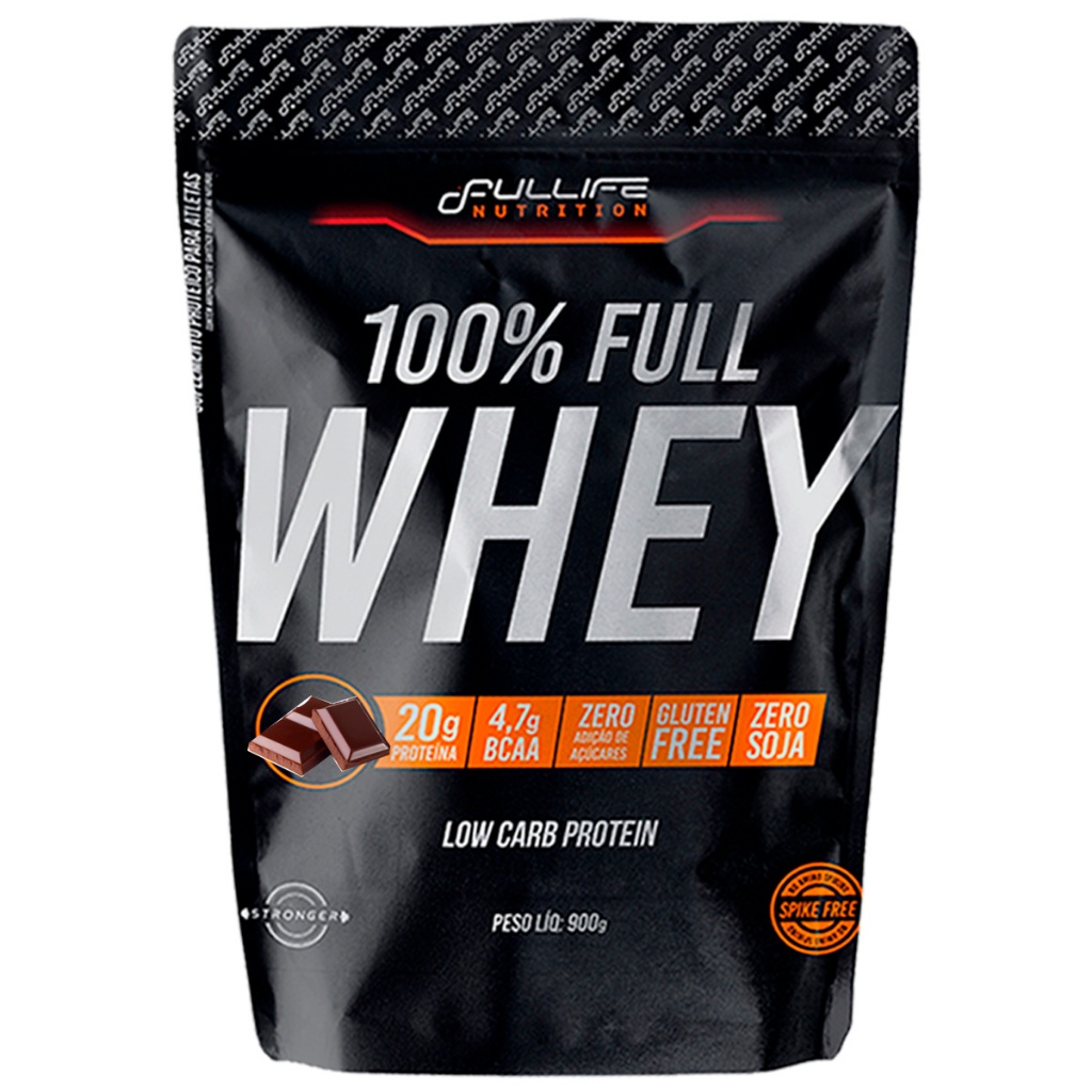 100% Whey Protein Concentrado Zero Açúcar Fullife 900g | Shopee Brasil
