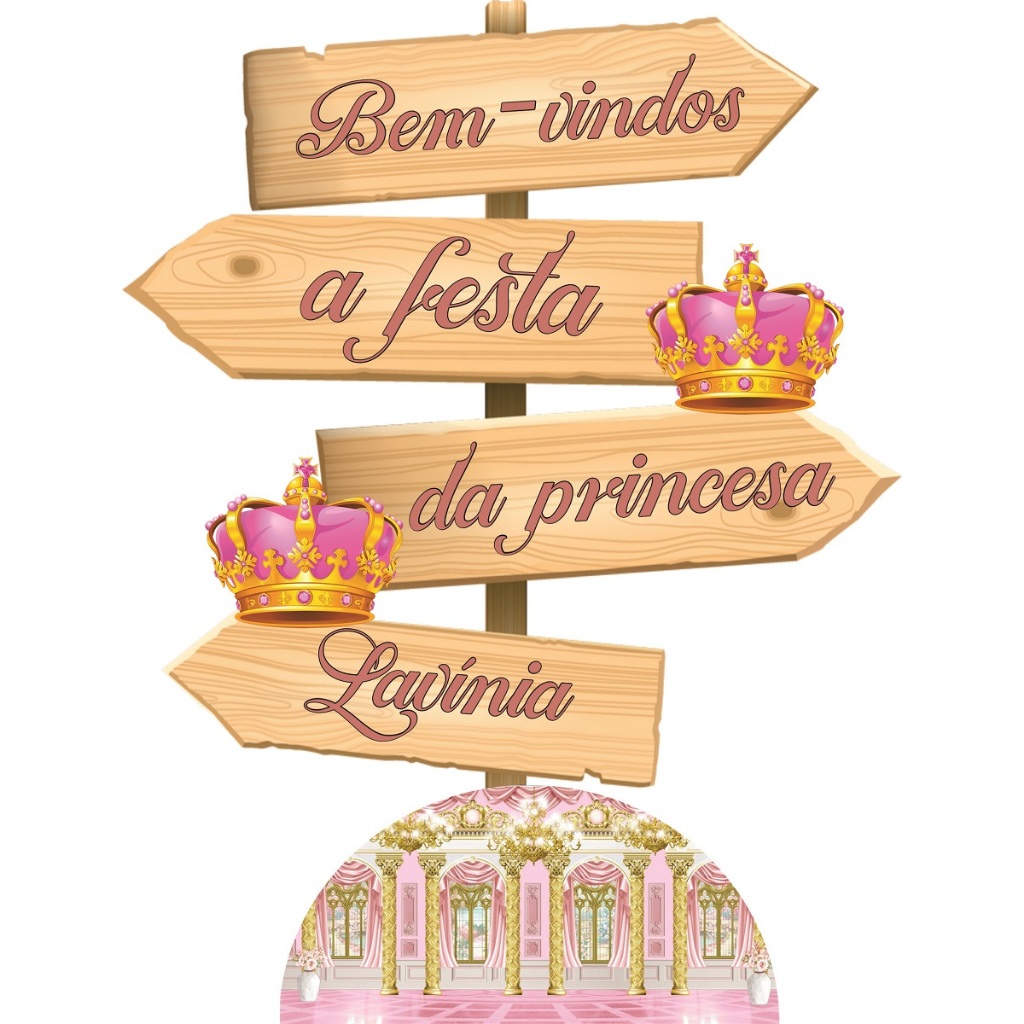 Display realeza princesa / realeza príncipe placa setas em MDF | Shopee ...