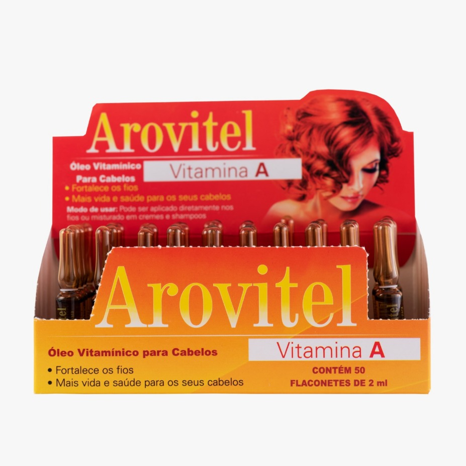 Kit 5 Arovitel Vitamina A Capilar - 2 ml | Shopee Brasil