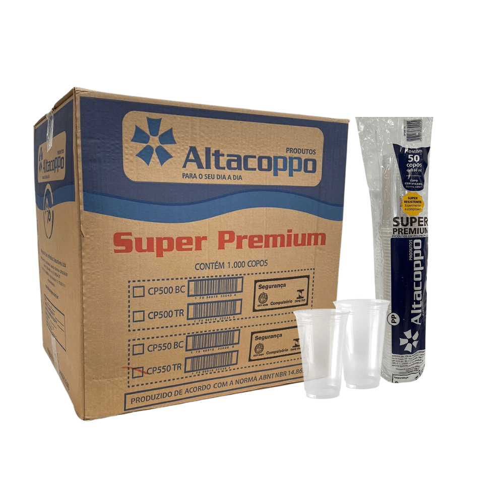 Copo Descartável 550ml Liso Altacoppo | Shopee Brasil