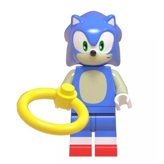 Sonic Anime Toy Sonic Azul (479) Minifigures Bonecos Blocos de Montar ...