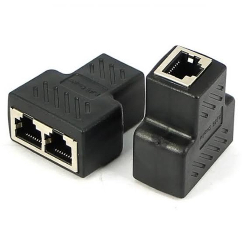 Adaptador distribuidor Cabo de Rede 1 a 2 vías Rj45 metal 1x2 | Shopee ...