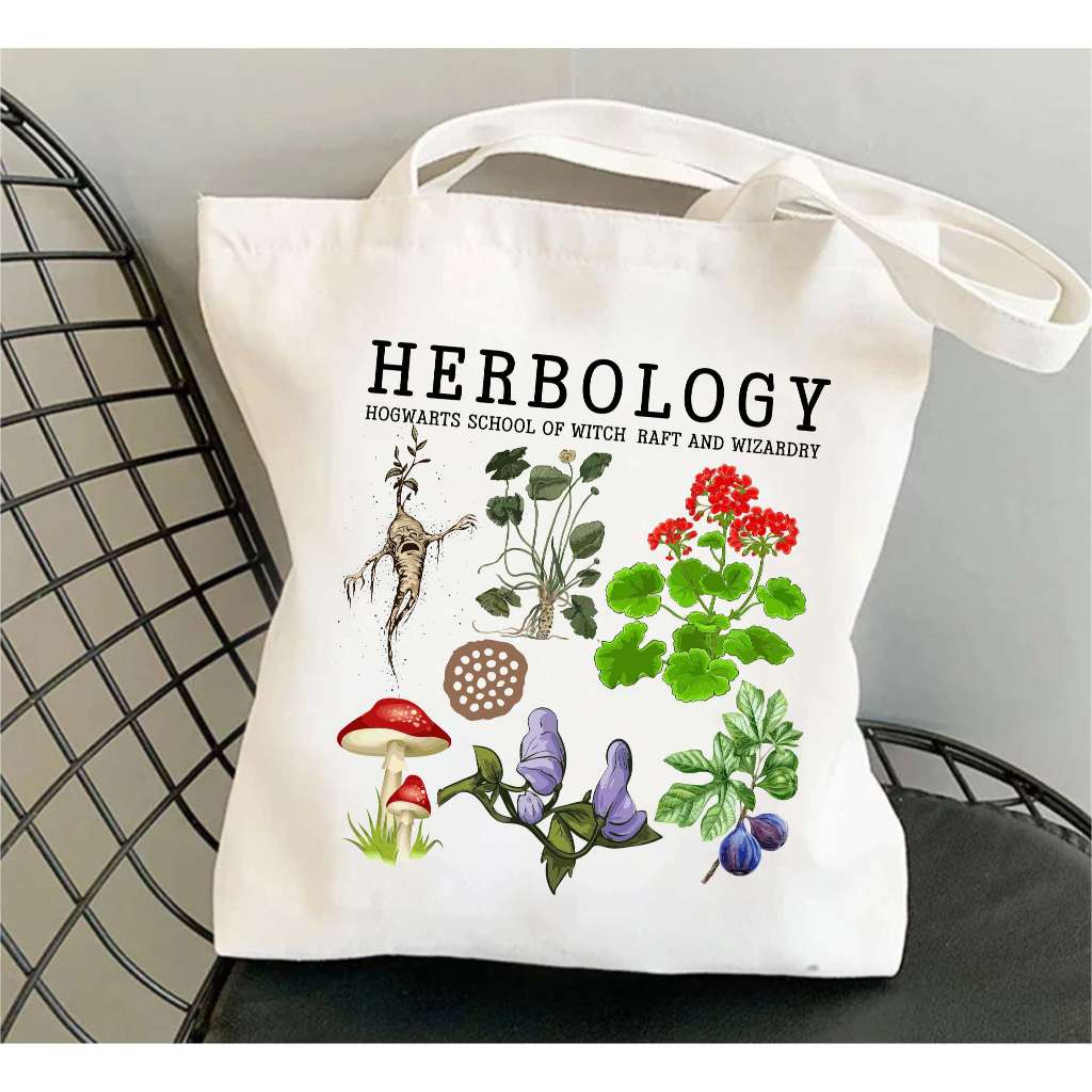 Ecobag Ecologica Totebag Sacola Bolsa Herbology Hogwarts School Of Witch Raft And Wizardry ...